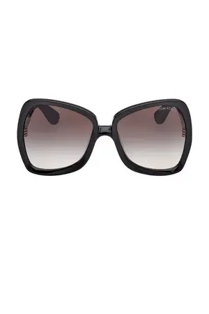 TOM FORD Jerry Sunglasses - Shiny Black & Gradient Smoke