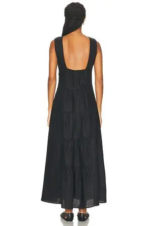 Posse Matilda Linen Maxi Dress - Black