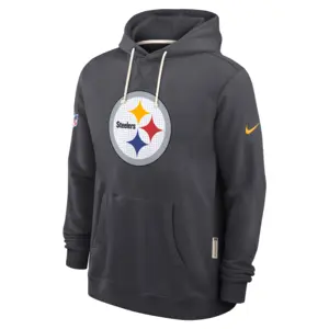 Nike Pittsburgh Steelers Initial Home Sideline Dri-fit Nfl Pullover Hoodie - Grey