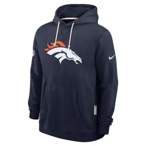 Nike Denver Broncos Initial Home Sideline Dri-fit Nfl Pullover Hoodie - Blue