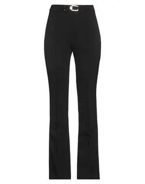 LIU •JO Flared Crepe Pants - Black
