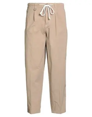 PAOLO PECORA Relaxed Fit Cropped Trousers Beige