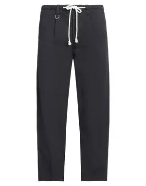 PAOLO PECORA Relaxed Fit Cropped Trousers - Navy