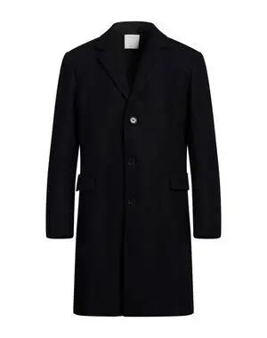 Sandro Felted Single-breasted Coat - Blue