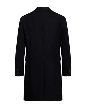 Sandro Felted Single-breasted Coat - Blue