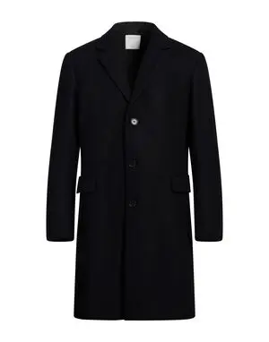Sandro Felted Single-breasted Coat - Blue