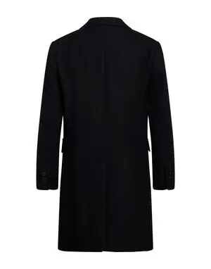 Sandro Felted Single-breasted Coat - Blue