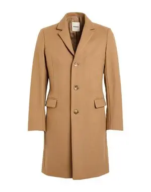 Sandro Felted Single-breasted Coat - Camel