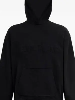 Helmut Lang Embossed Logo Hoodie - Black