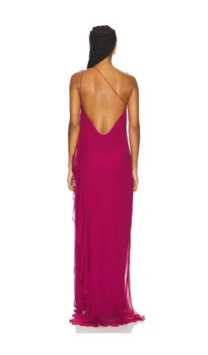 THE SEI One Shoulder Ruffle Gown