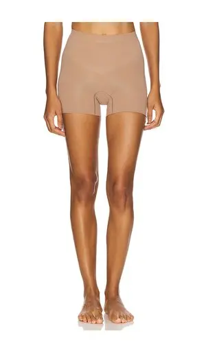 Spanx Spanxsculpt Seamless Power Shorty In Taupe - Cafe Au Lait