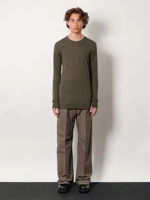 Rick Owens Basic Ls T Viscose Blend Tshirt - Green