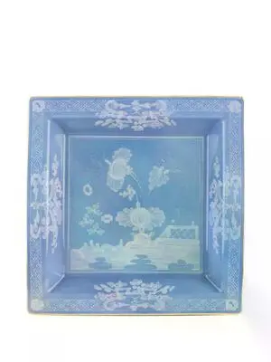 GINORI 1735 Oriente Italiano Floral-patterned Square Tray - Blue