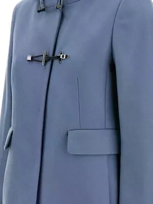 FAY Hooded Toggle Coat - Blue