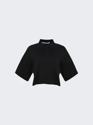 Alexander Wang Short Sleeve Cropped Polo