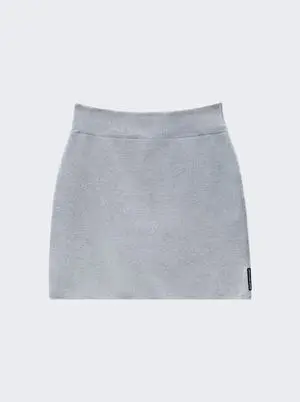 Alexander Wang Mini Skirt With Embossed Logo - Grey