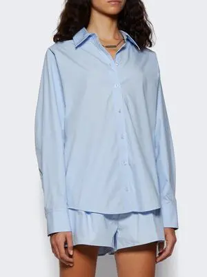 Alexander Wang Oversized Button-down Shirt With Necklace