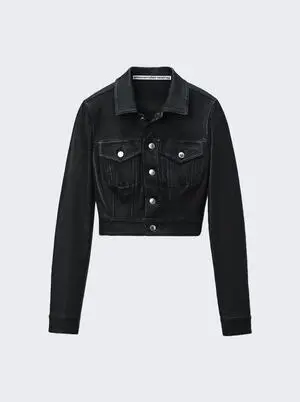 Alexander Wang Shrunken Trucker Jacket - Black