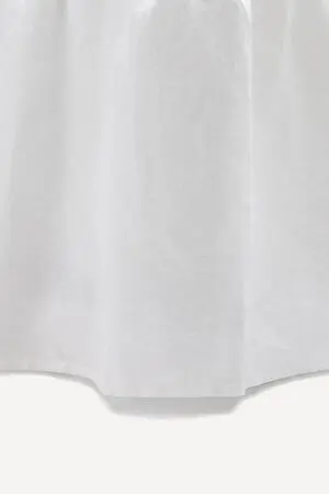PIGLET IN BED Linen Blend Bed Skirt - White