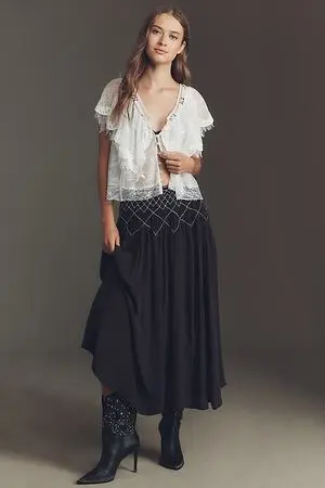Anthropologie Black Wash Skirts