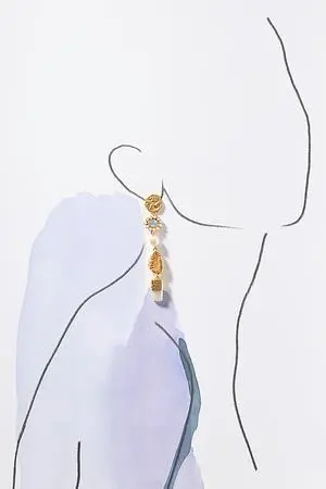 Joanna Laura Constantine Pearl Shell Dangle Earrings
