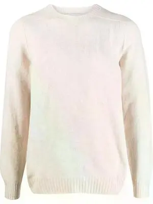 D4.0 Ribbed-trim Virgin Wool Jumper - Neutrals
