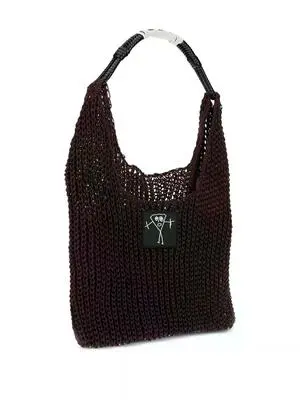 Plan C Braided-handle Mesh Shoulder Bag