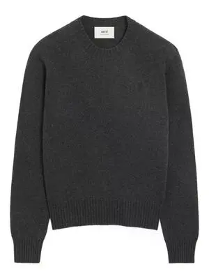 AMI Paris De Coeur Crew-neck Sweater - Grey