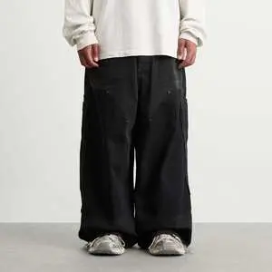 Balenciaga Grunge Ripped Off Baggy Trousers