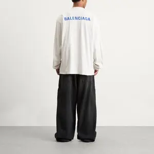 Balenciaga Grunge Ripped Off Baggy Trousers