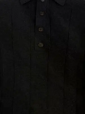 Eleventy Long-sleeve Ribbed Polo Shirt