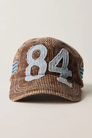 Free People Hollie Varsity Baseball Cap - Chocolate