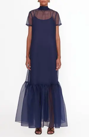 Staud Short Sleeve Evening Dresses