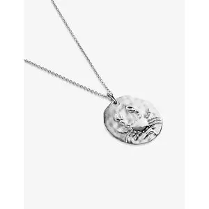 Monica Vinader Cancer Zodiac Sterling- Pendant Necklace - Silver