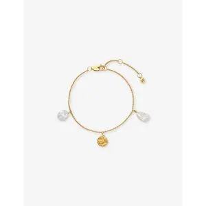 Monica Vinader Capri Keshi Pearl Station Bracelet - Gold
