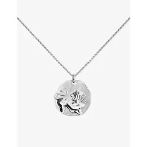 Monica Vinader Leo Zodiac Sterling- Pendant Necklace - Silver