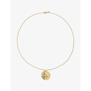 Monica Vinader Libra Zodiac Vermeil Pendant Necklace - Gold