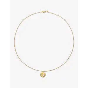 Monica Vinader Capri Pearl Disc Necklace - Gold
