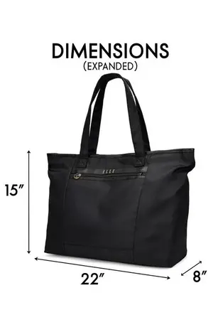 ELLE Rendezvous 38l Twill Weekender Duffel Bag - Black