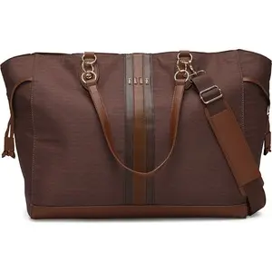 ELLE Eleganza 32l Monogram Weekender Duffel Bag - Brown