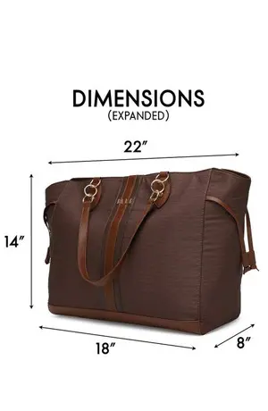 ELLE Eleganza 32l Monogram Weekender Duffel Bag - Brown