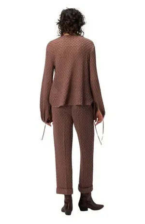Missoni Crew Neck Wool Blend Blouse - Beige