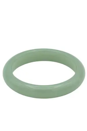 SEREE Opaque Jade Stone Bangle - Light Green