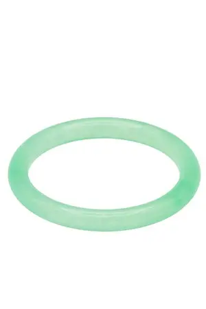 SEREE Pond Jade Stone Bangle - Cyan