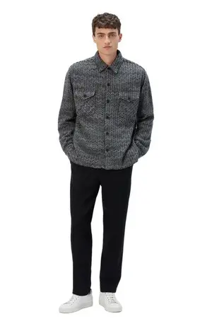Missoni Overshirt In Wool-cotton Blend With Zigzag Pattern - Multicoloured