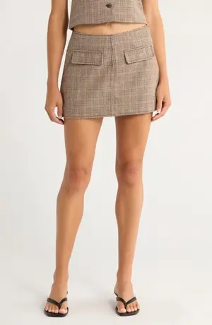 Blanknyc Houndstooth Mini Skirt