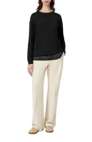 MM BY MAX MARA Arca Silk & Cotton Crewneck Sweater