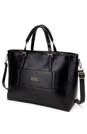 Badgley Mischka Julia Vegan Leather Weekender Duffel Bag - Black