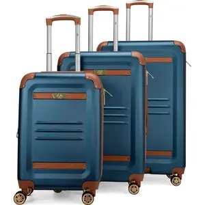 19V69 ITALIA 3-piece Expandable Spinner Luggage Set - Blue