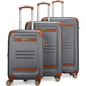 19V69 ITALIA 3-piece Expandable Spinner Luggage Set - Gray